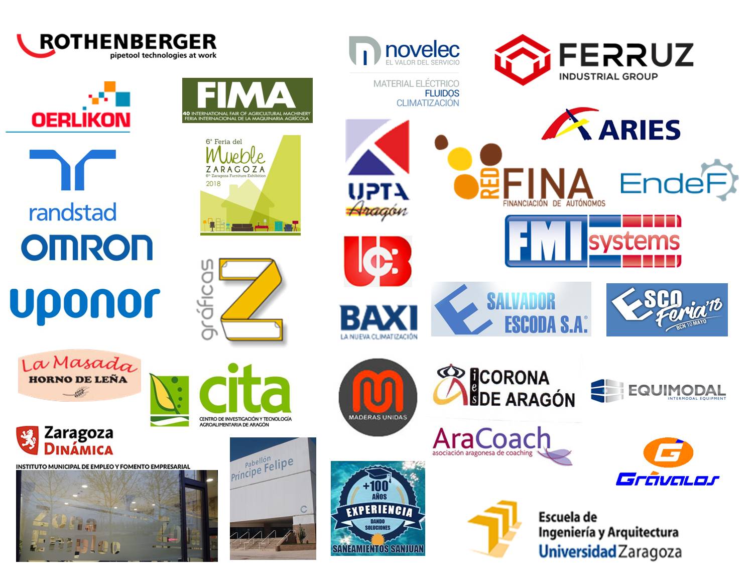 Agradecimientos a entidades y empresas colaboradoras. - Zaragoza Dinámica
